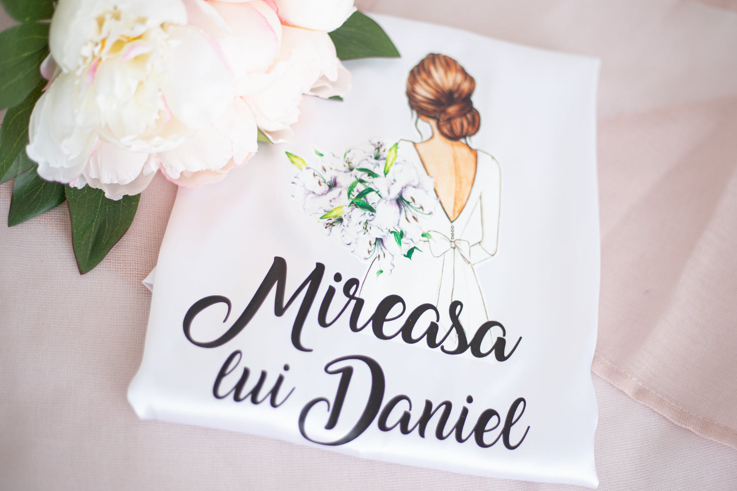 Halat mireasa personalizat "Mireasa lui" – Cutia cu zambete