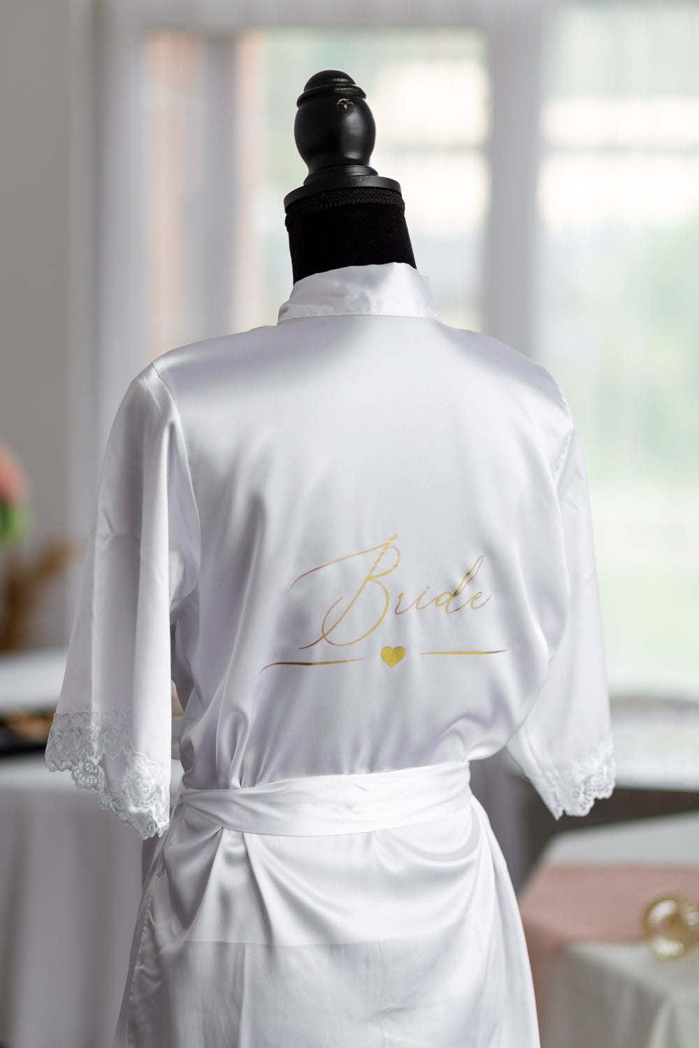 Halat mireasa cu dantela personalizat "Heart" – Cutia cu zambete